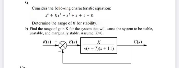 Solved Consider the following characteristic equation: | Chegg.com