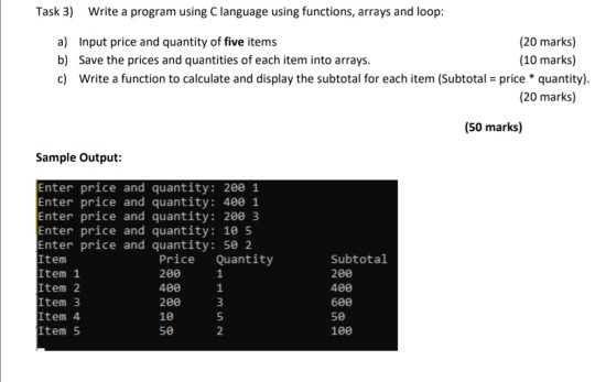 Solved Task 3 Write A Program Using Clanguage Using 