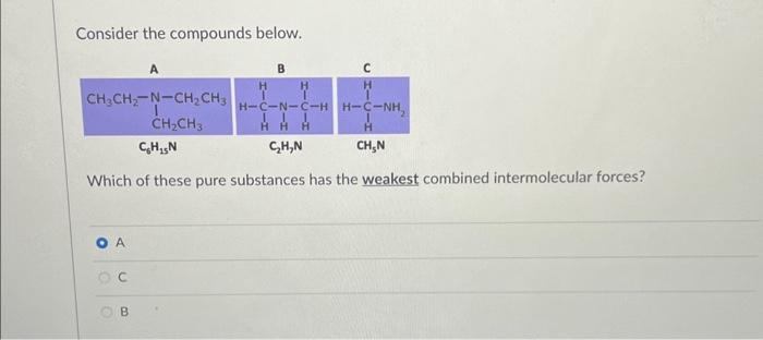 Solved Consider the compounds below. Which of these pure | Chegg.com