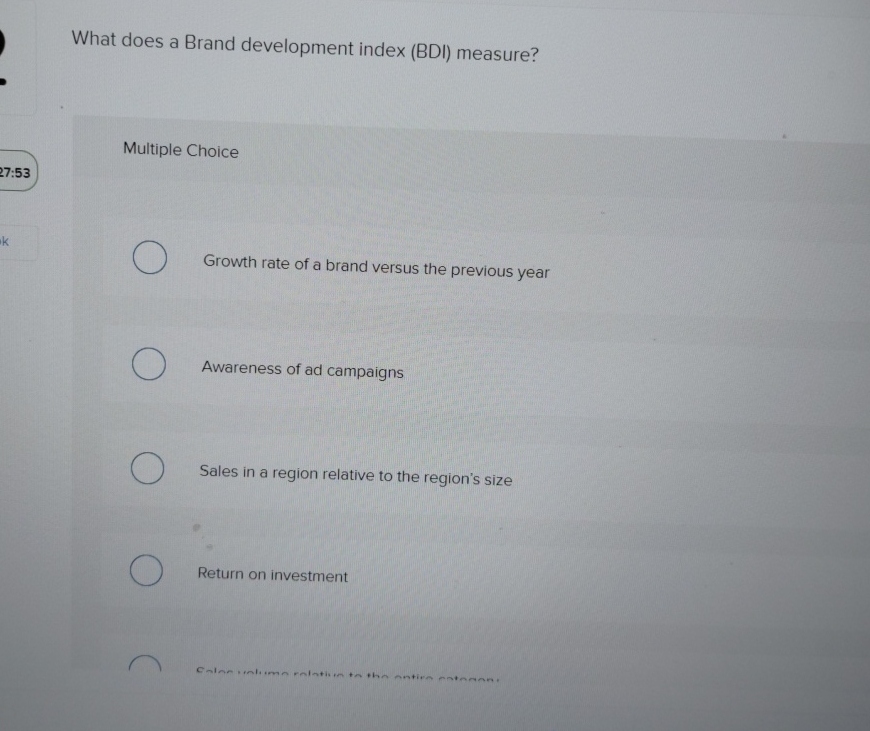 Solved What does a Brand development index (BDI) | Chegg.com