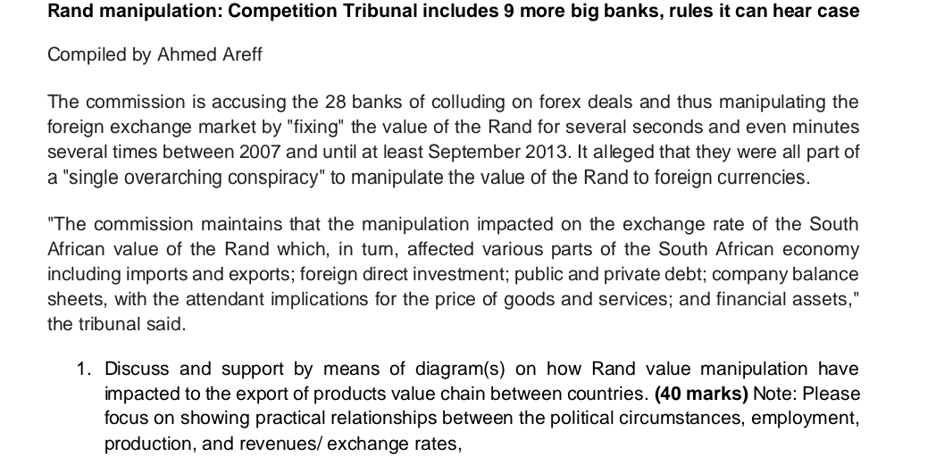 Solved Rand manipulation: Competition Tribunal includes 9 | Chegg.com