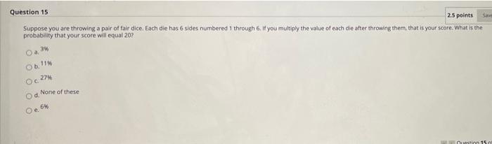 Solved Sve Awe Question 14 2.5 points You draw a sample of | Chegg.com