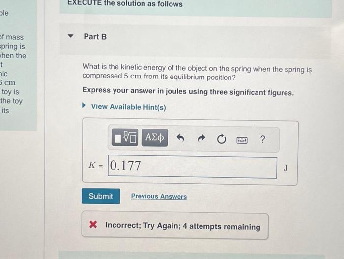 Solved \pm PSS: Simple Harmonic Motion II: Energy 5 of 15 | Chegg.com