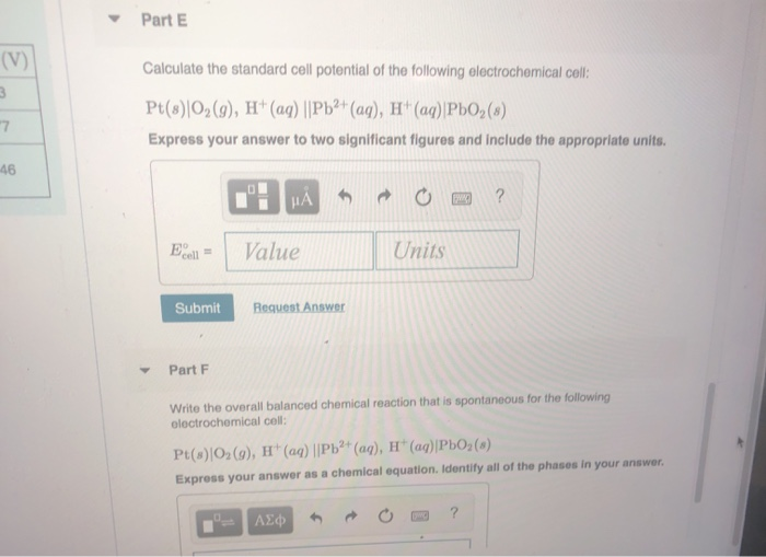 Solved Review Constants Part A Consider the half-reactions | Chegg.com