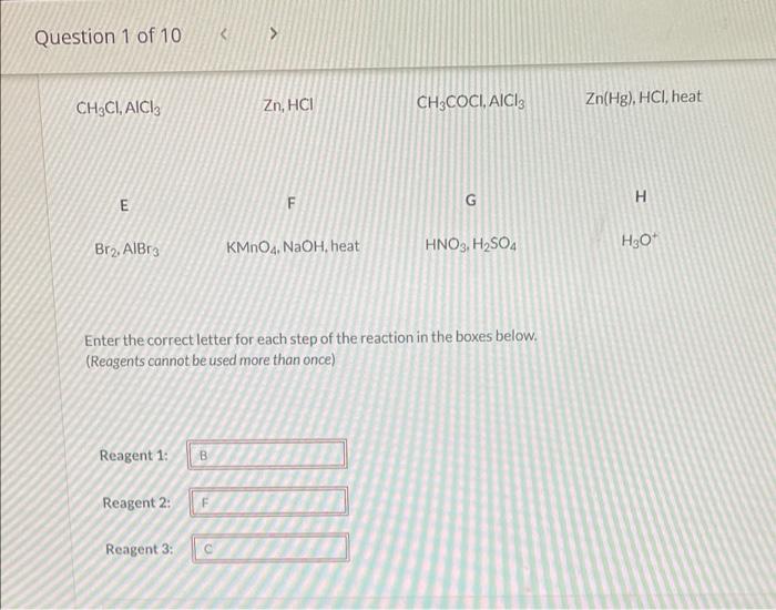 Solved Question 1 of 10 H2N 1) ? 2)? 3)? Choose the correct | Chegg.com