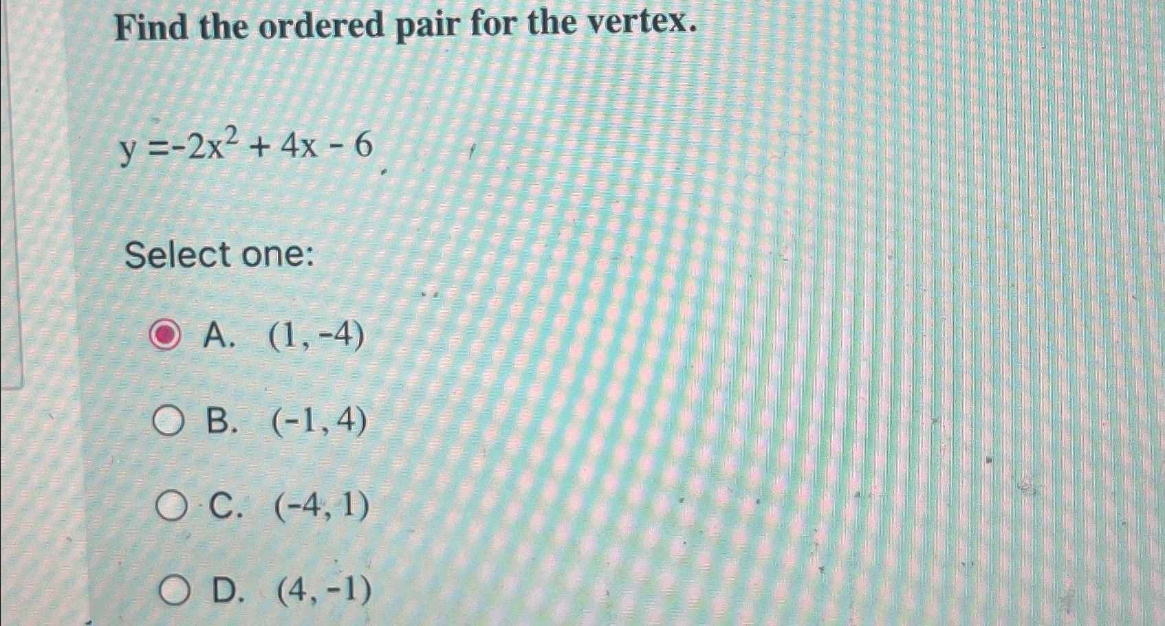Solved Find the ordered pair for the | Chegg.com