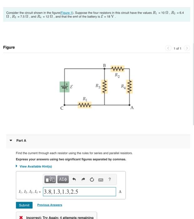 Solved Find The Current Through Each Resistor Using The