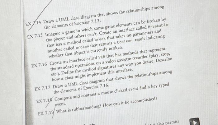 Solved Exercises EX 7.1 Write a method called average that | Chegg.com