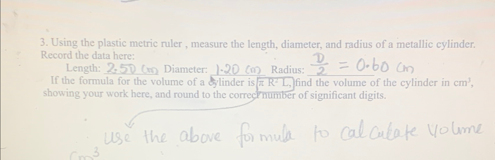 Solved Using the plastic metric ruler, measure the length, | Chegg.com