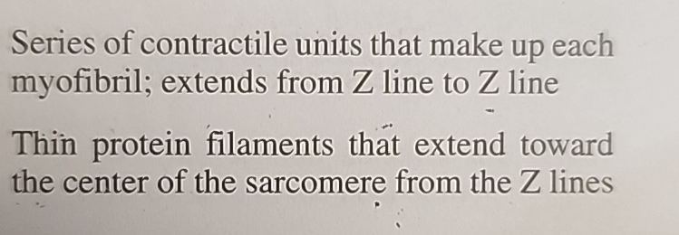 Solved Series of contractile units that make up each | Chegg.com