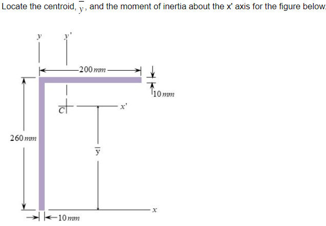 Solved solveLocate the centroid, ?bar (y), ﻿and the moment | Chegg.com