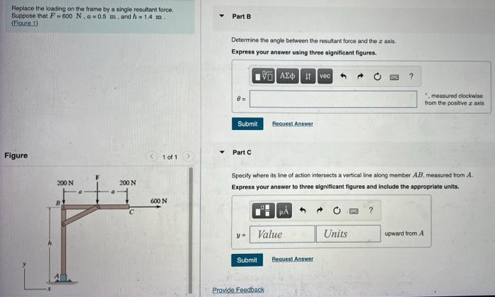 Solved Replace The Loading On The Frame By A Single