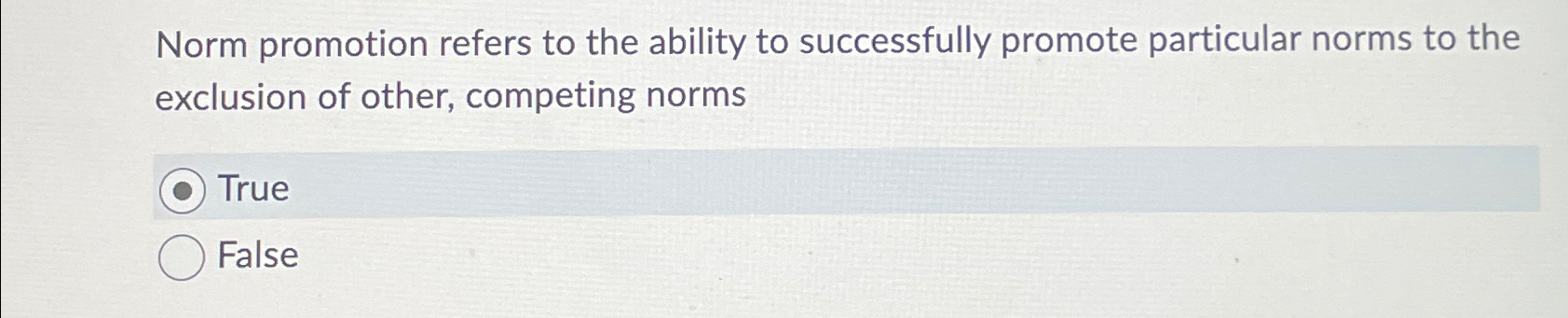 Solved Norm promotion refers to the ability to successfully | Chegg.com