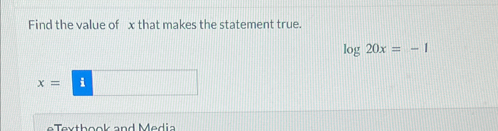 Solved Find the value of x ﻿that makes the statement | Chegg.com