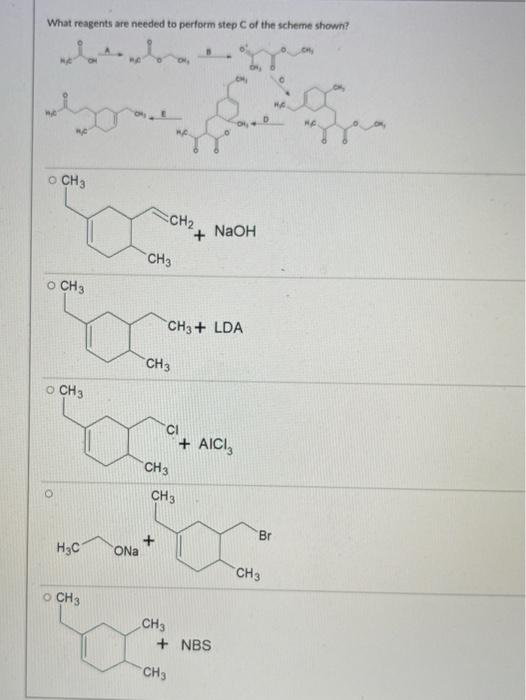 Solved What reagents are needed to perform step A of the | Chegg.com