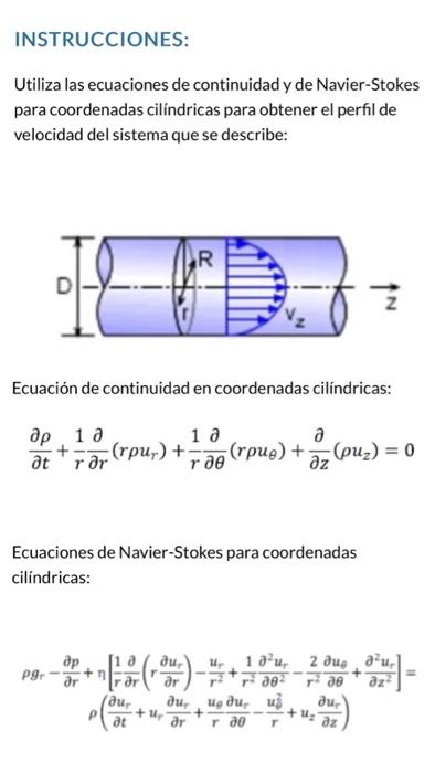 Solved Instrucciones Utiliza Las Ecuaciones De Continuidad Chegg