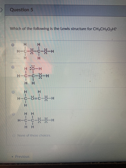 Solved Question 5 Which of the following is the Lewis | Chegg.com