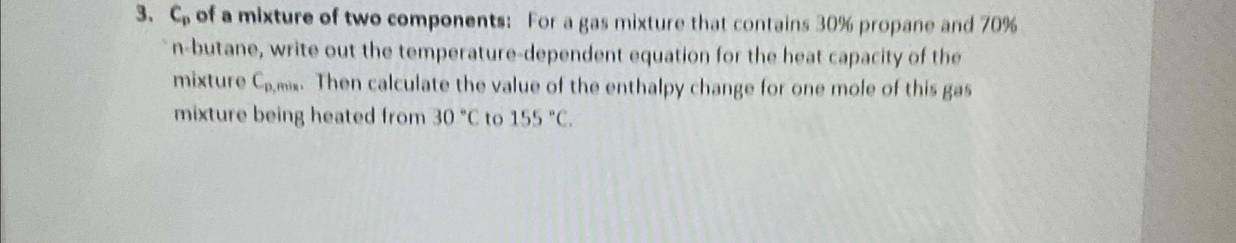 Solved C7 ﻿of a mixture of two components: For a gas mixture | Chegg.com