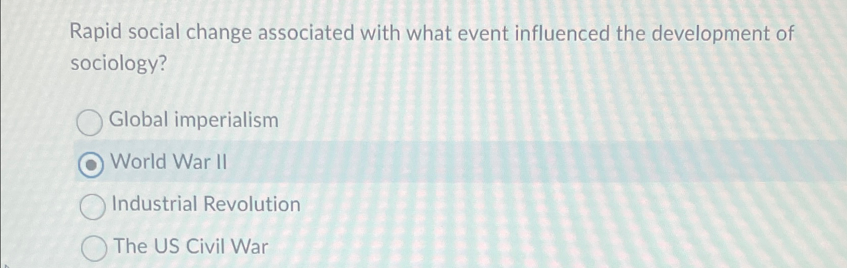 Solved Rapid social change associated with what event | Chegg.com