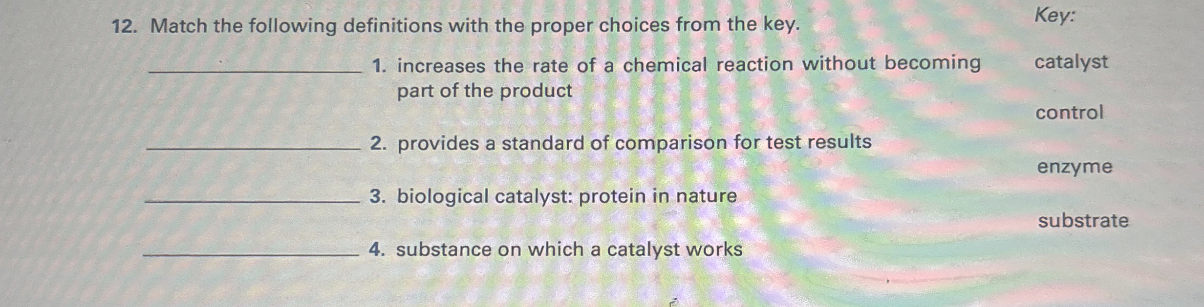 Solved Match the following definitions with the proper | Chegg.com