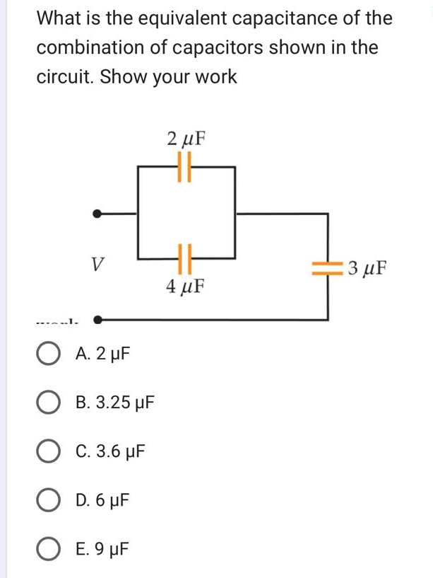 Solved What is the equivalent capacitance of the combination | Chegg.com