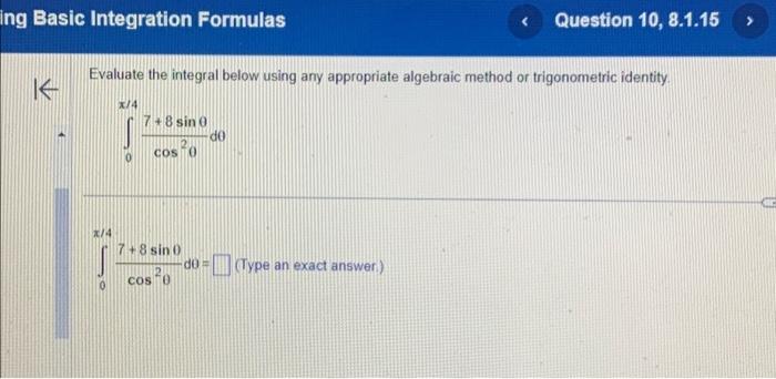 Solved ing Basic Integration Formulas K Evaluate the | Chegg.com