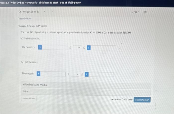 Solved Current Attempt in Progress Assume the entice graph | Chegg.com