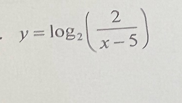 Solved y=log2(2x-5) ﻿Find the domain of the function | Chegg.com