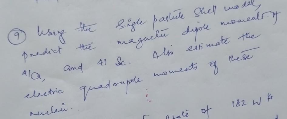 Solved (9) Using the single parkete shell modery predict the | Chegg.com