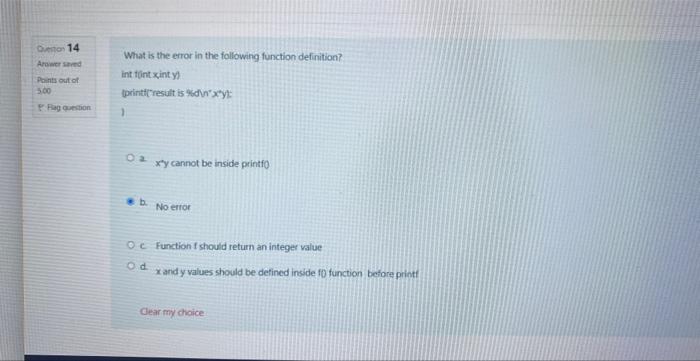 Solved What is the error in the following function | Chegg.com