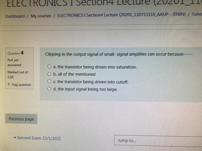 Solved ELECTRONIC I Section4 Lec 02 Dashboard / My courses / | Chegg.com