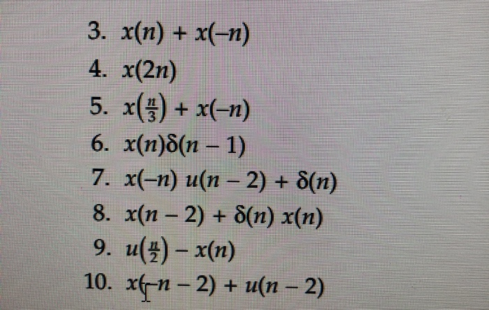 Solved EOCP 1.1 Analytically find the following signals if | Chegg.com