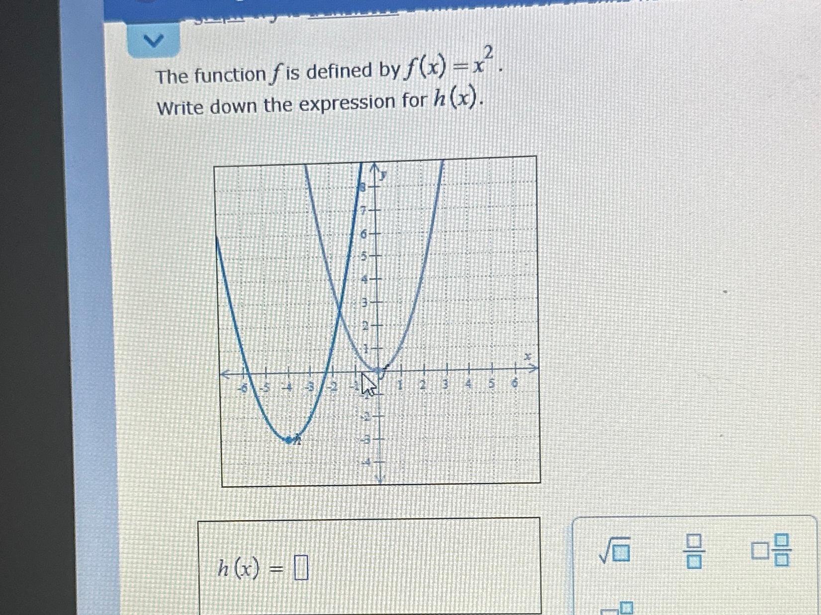 Solved The function f ﻿is defined by f(x)=x2. ﻿Write down | Chegg.com