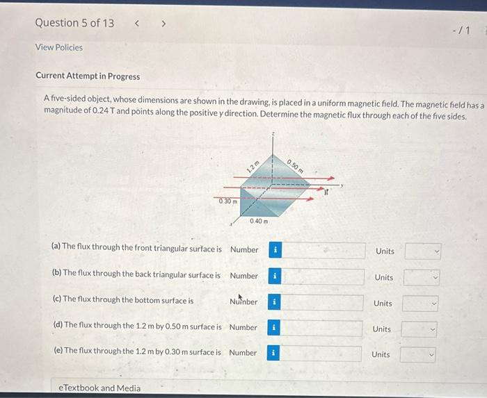 Solved A five-sided object, whose dimensions are shown in | Chegg.com