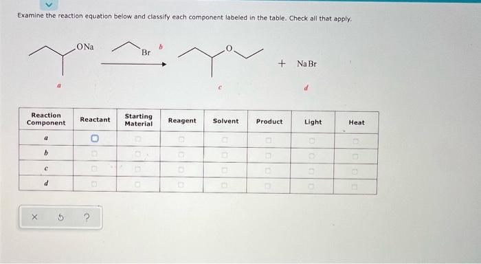 Solved Examine the reaction equation below and classify each | Chegg.com