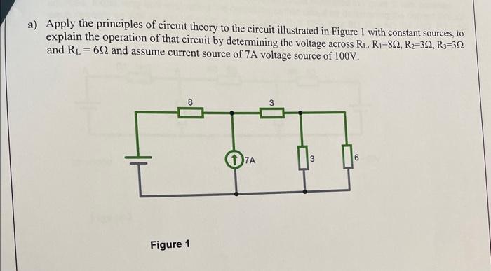 Solved a) Apply the principles of circuit theory to the | Chegg.com