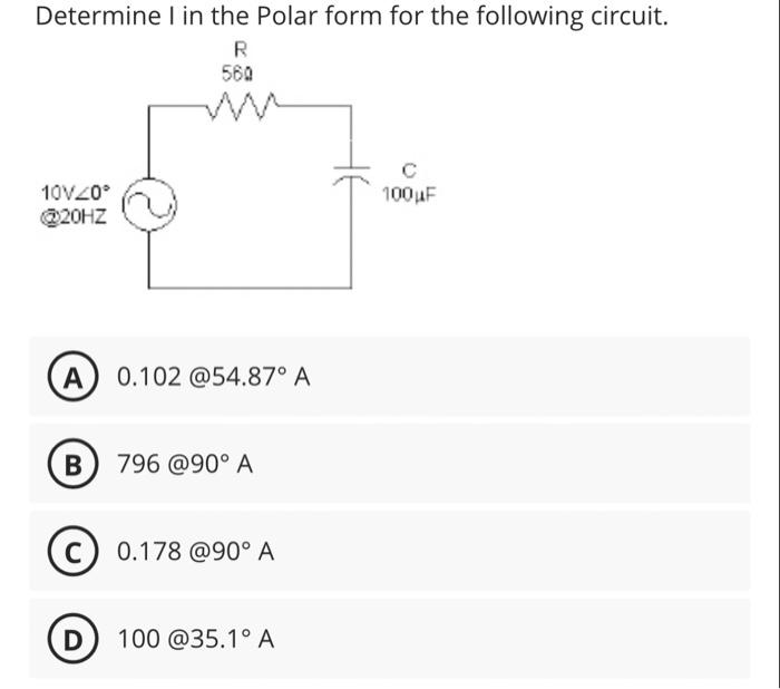 Solved What Is The Capacitive Reactance [xc] Of The