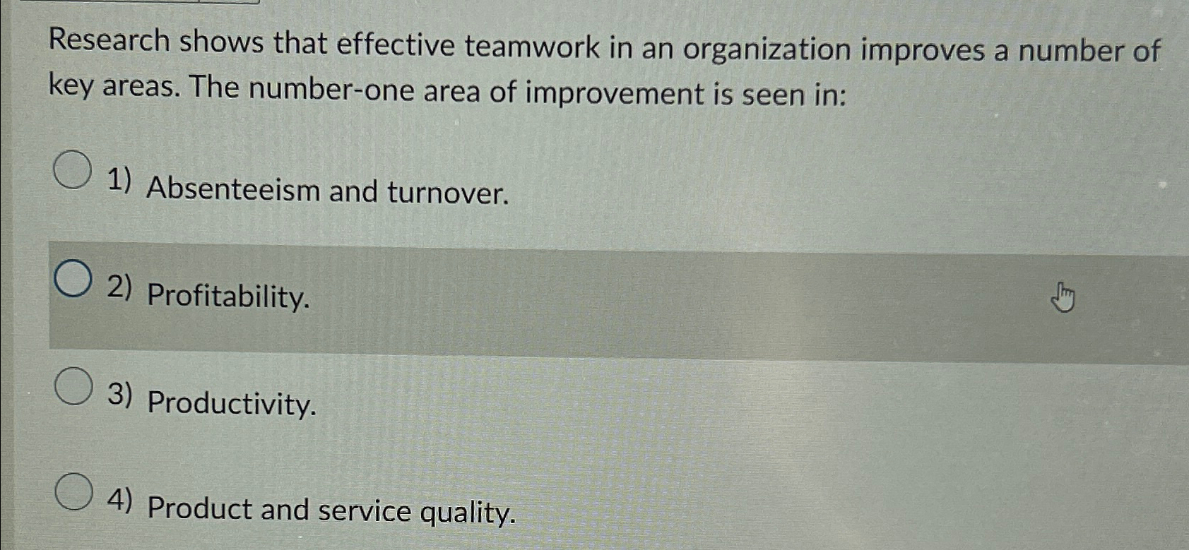 Solved Research shows that effective teamwork in an | Chegg.com