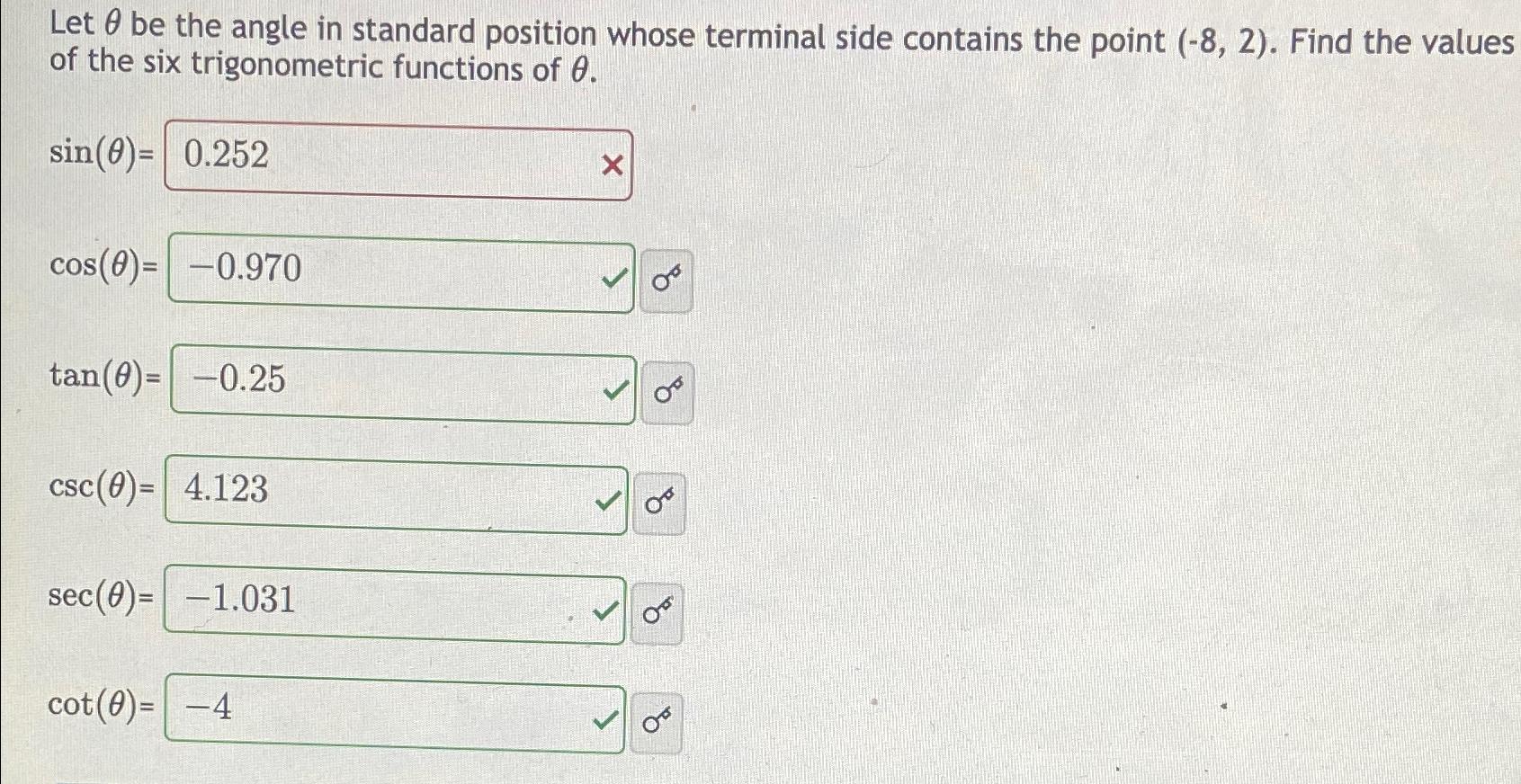 Solved Let θ ﻿be the angle in standard position whose | Chegg.com