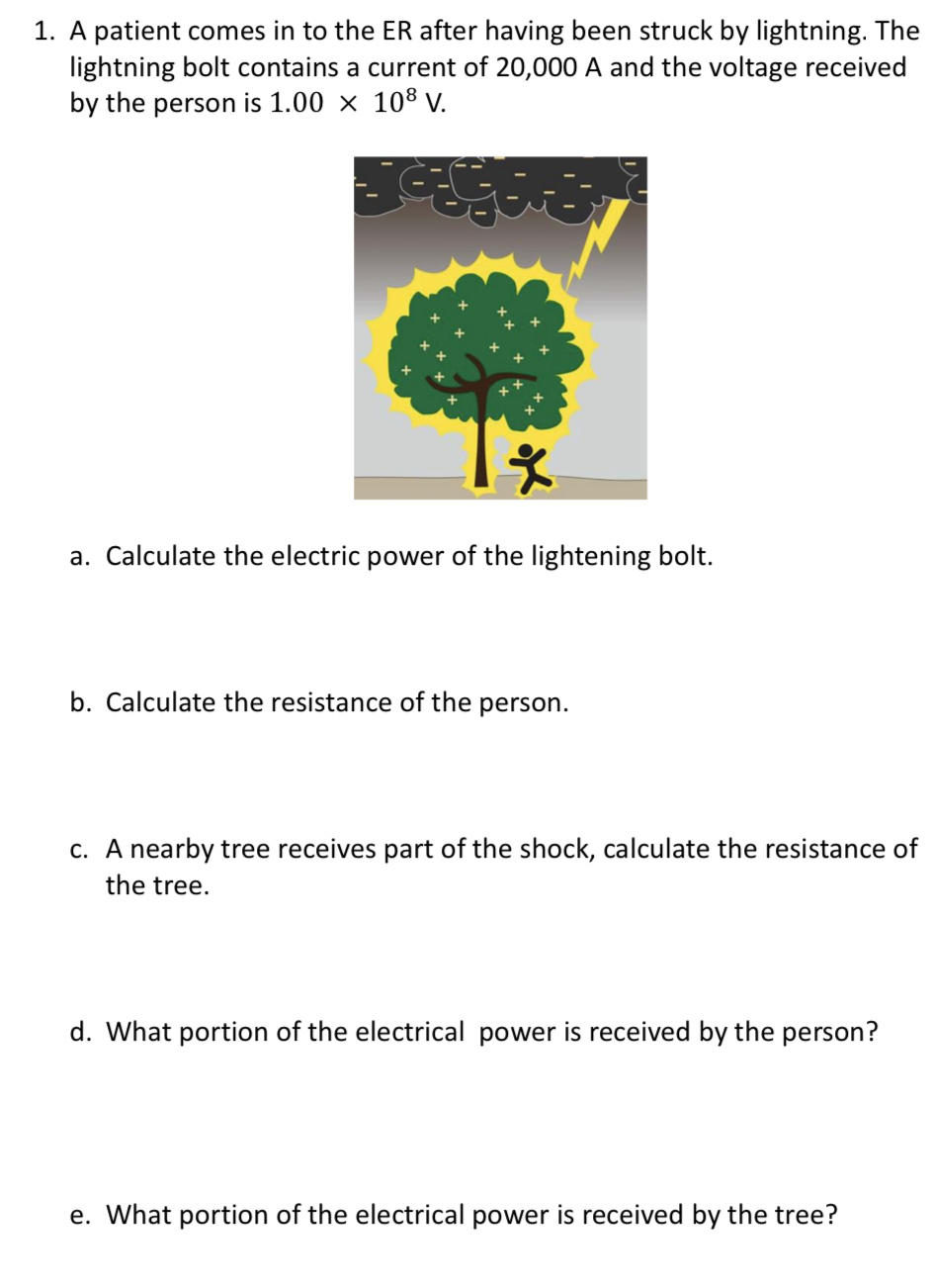 Solved A patient comes in to the ER after having been struck | Chegg.com