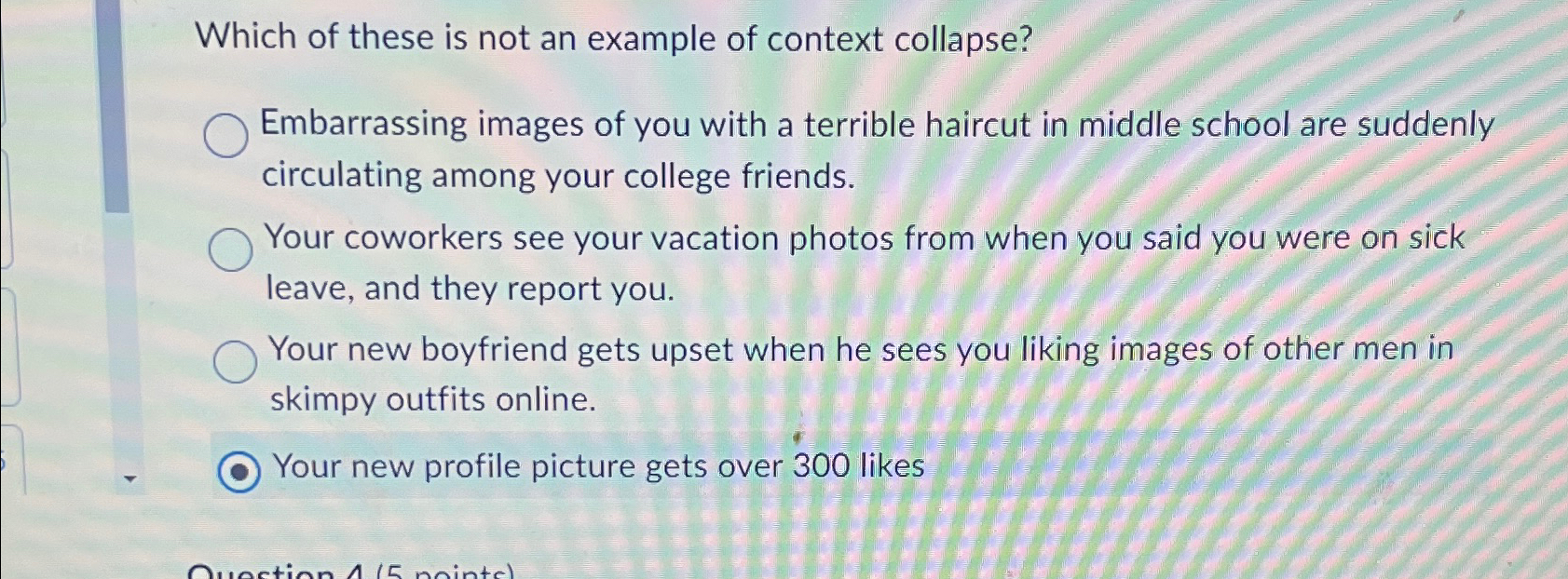 Solved Which of these is not an example of context | Chegg.com