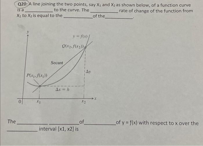 Solved Q20: A line joining the two points, say X1 and X2 as | Chegg.com