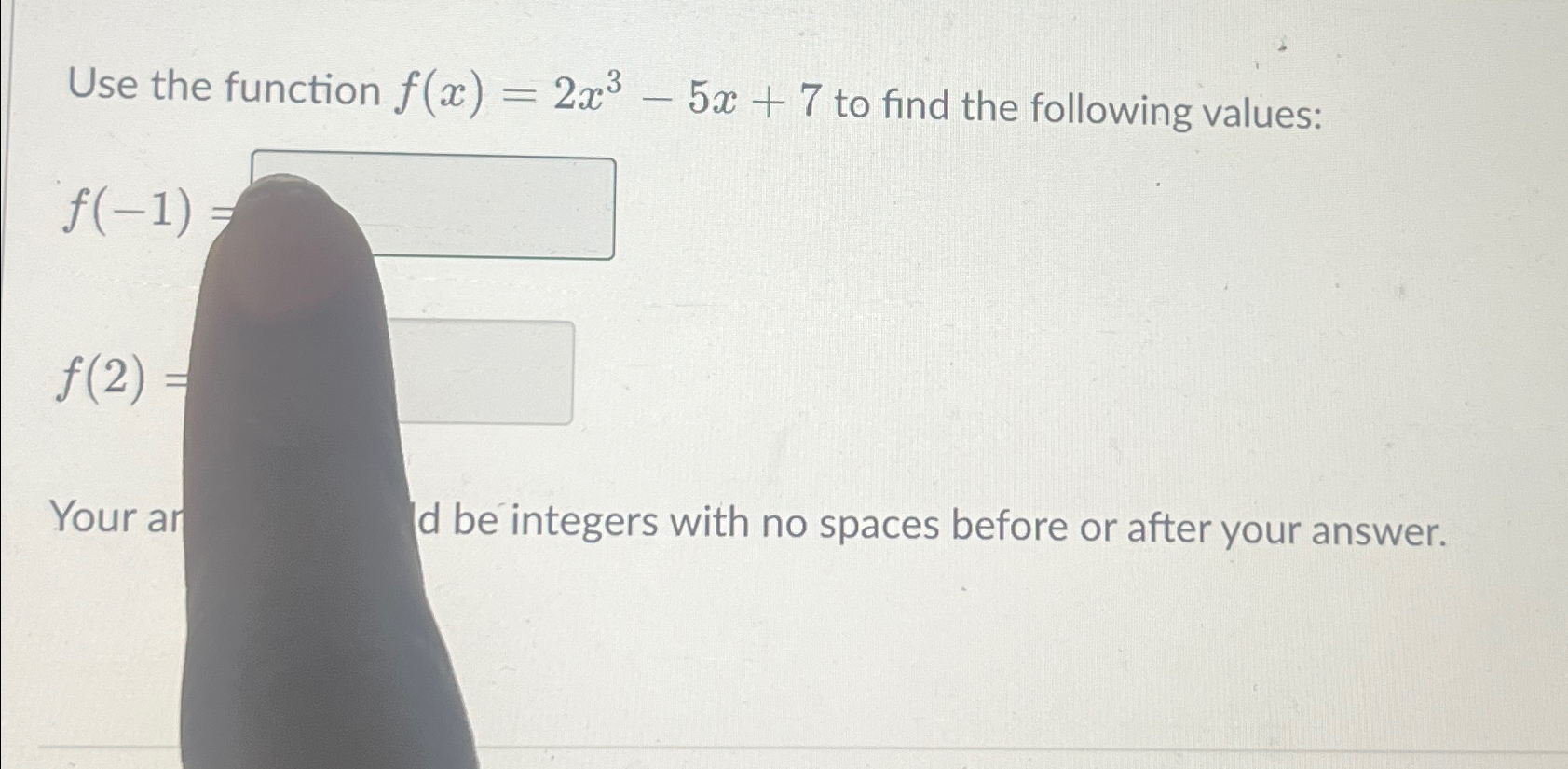 Solved Use the function f(x)=2x3-5x+7 ﻿to find the following | Chegg.com