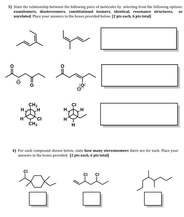 Solved 3) State the relationship between the following pairs | Chegg.com