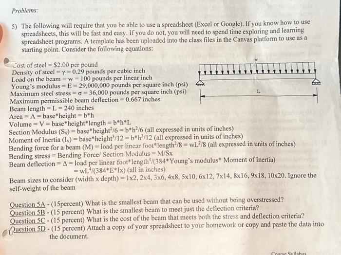 Solved Problems: 5) The following will require that you be | Chegg.com