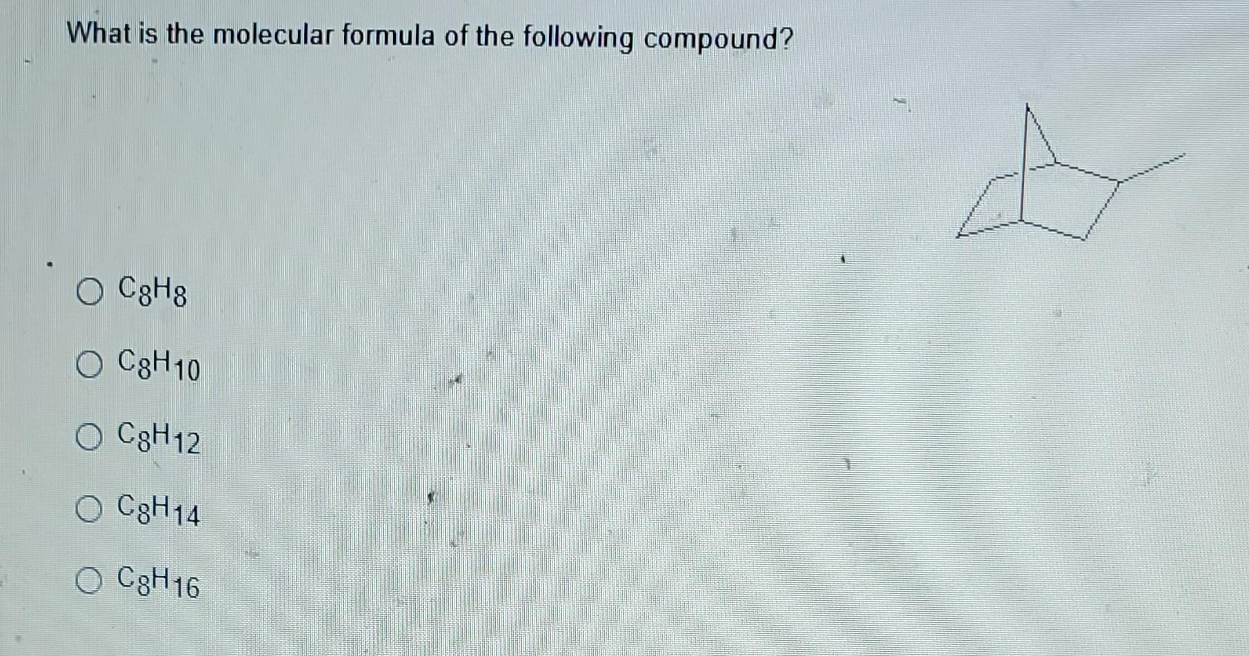 Solved What is the molecular formula of the following | Chegg.com