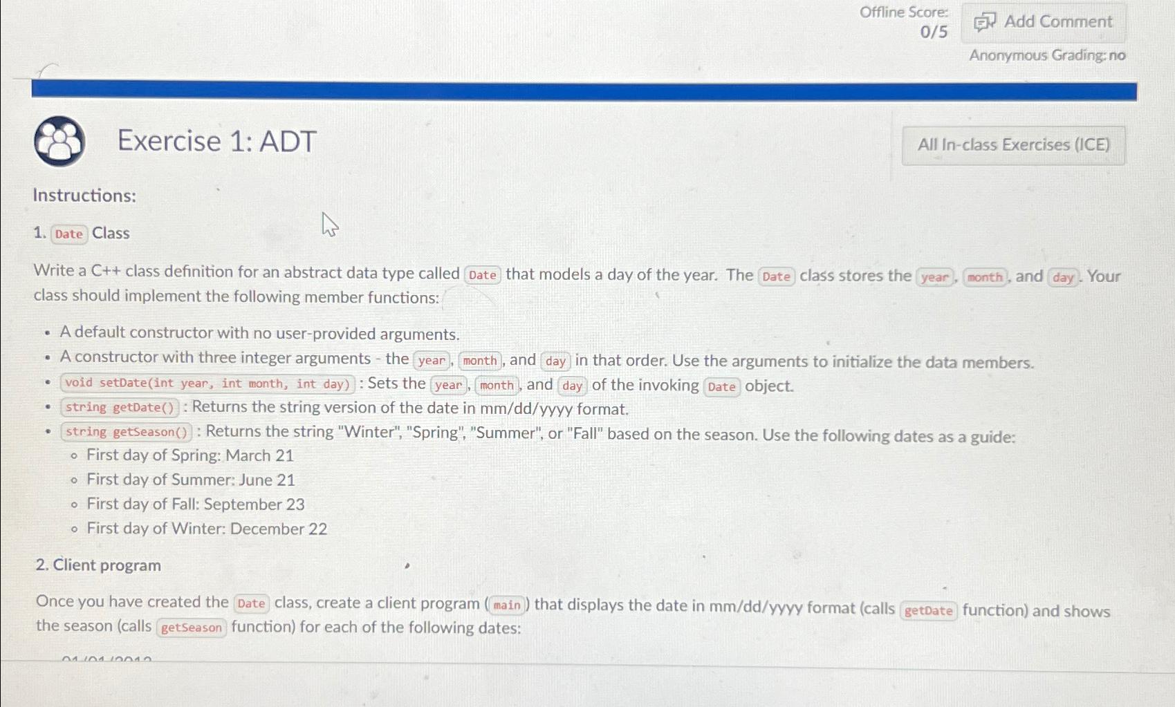 Solved Offline Score:Add Comment05Anonymous | Chegg.com
