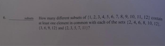 Solved How many different subsets of | Chegg.com
