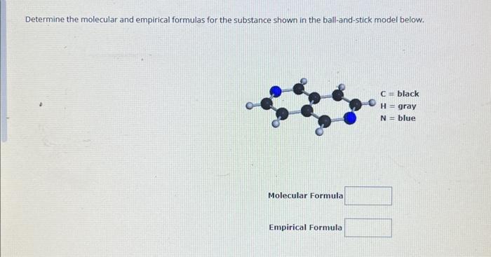 Solved Determine the molecular and empirical formulas for | Chegg.com