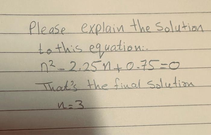 Solved Please explain the Solution to this equation: | Chegg.com